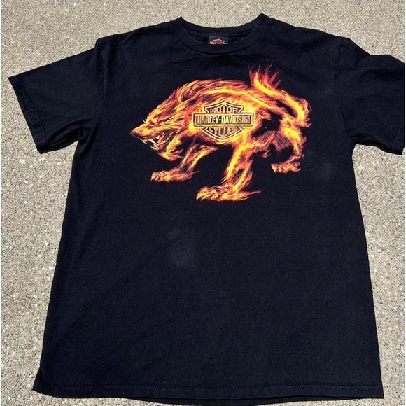 Harley-Davidson | Shirts | Harley Davidson Fire Hound Design | Poshmark